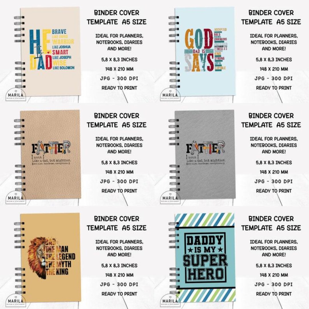 60 Printable Binder Covers for Goodnotes Notability Floral, Father's ...