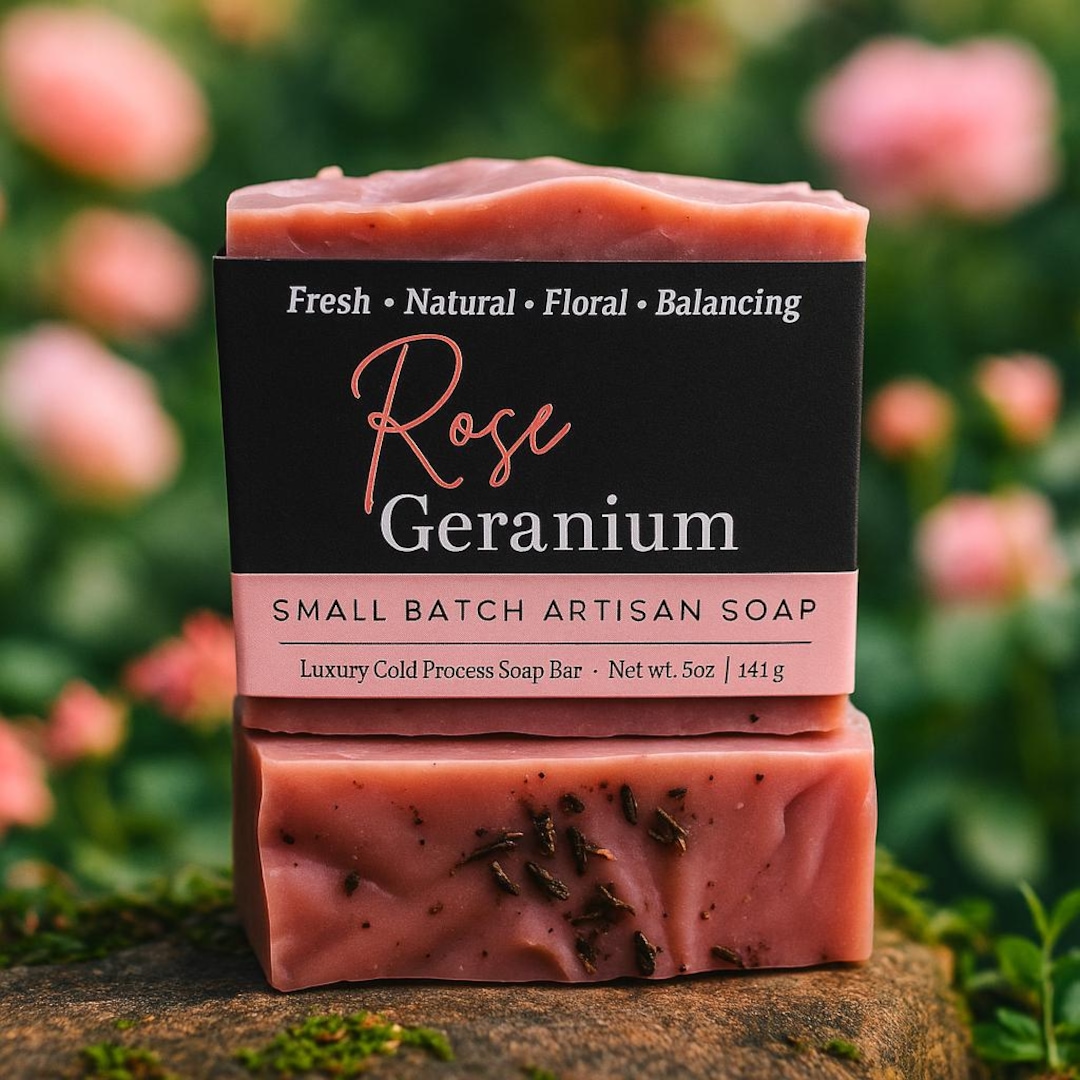 Rose Soap, Geranium Soap, Rose Geranium Soap, Natural Soap, Cold ...
