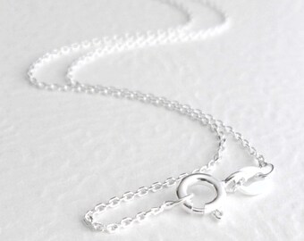 Thin silver chain | Etsy