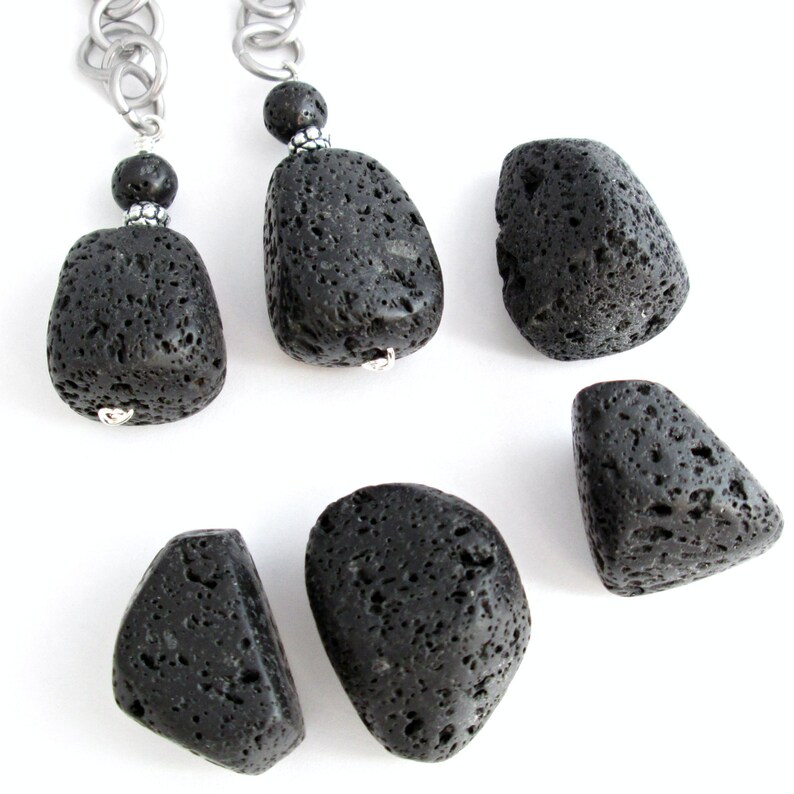 Black Lava Rock Key Chain Gift for Men Basalt Stone Key - Etsy