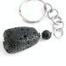 Black Lava Rock Key Chain Gift for Men Basalt Stone Key - Etsy