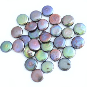 Blue Abalone Earrings: Peacock Coin Pearls, Sea Shell Jewelry - Etsy