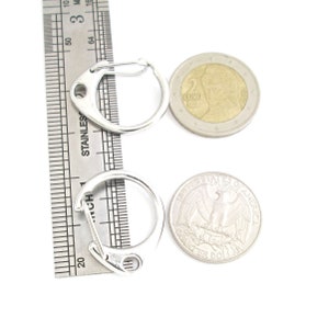 Self Closing Key Rings, Silver Hook Clasps, Carabiner Style Snap Clips ...