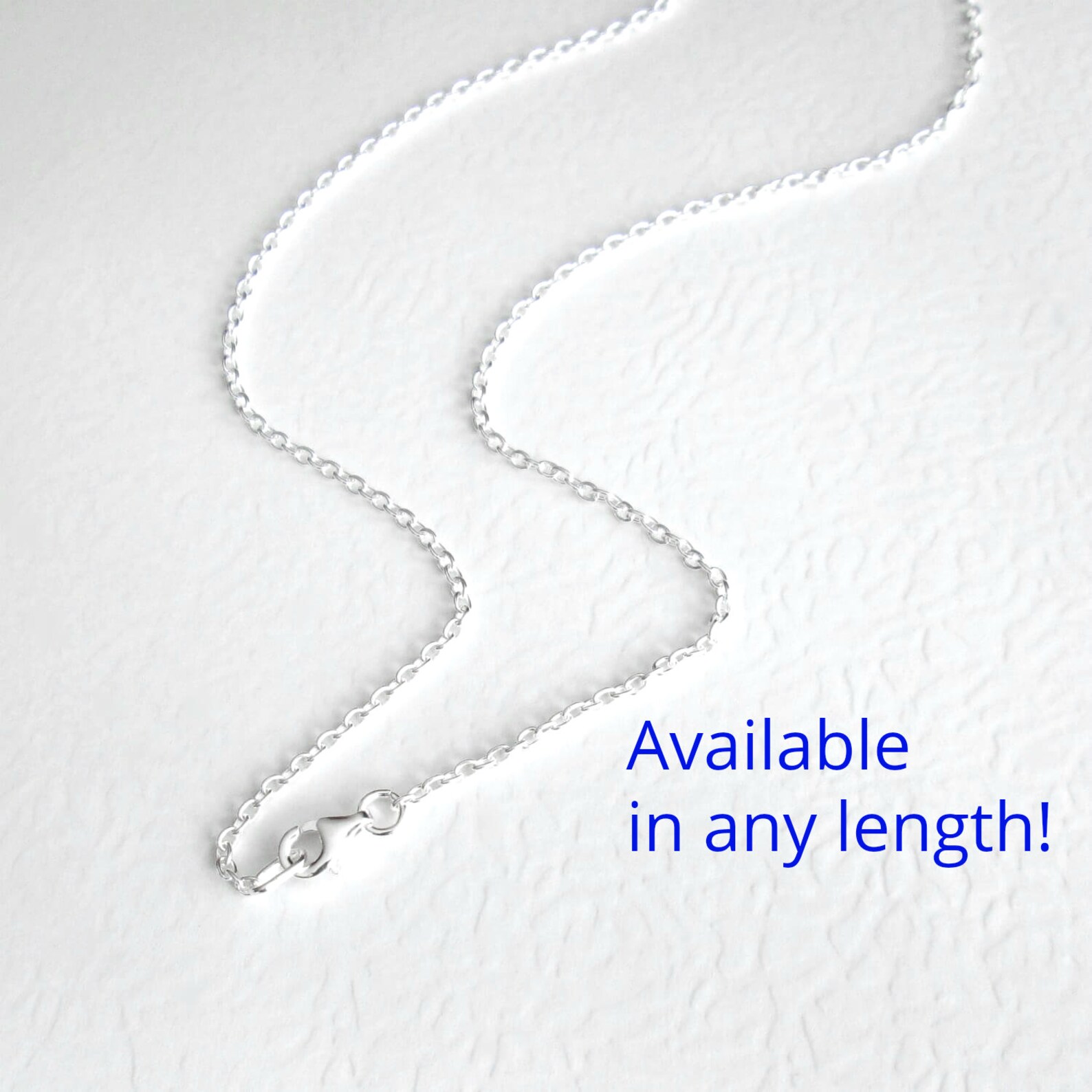 Sterling Silver Chain Necklace Plain Solid Silver Chain - Etsy