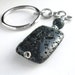 Black Lava Rock Key Chain Gift for Men Basalt Stone Key Ring