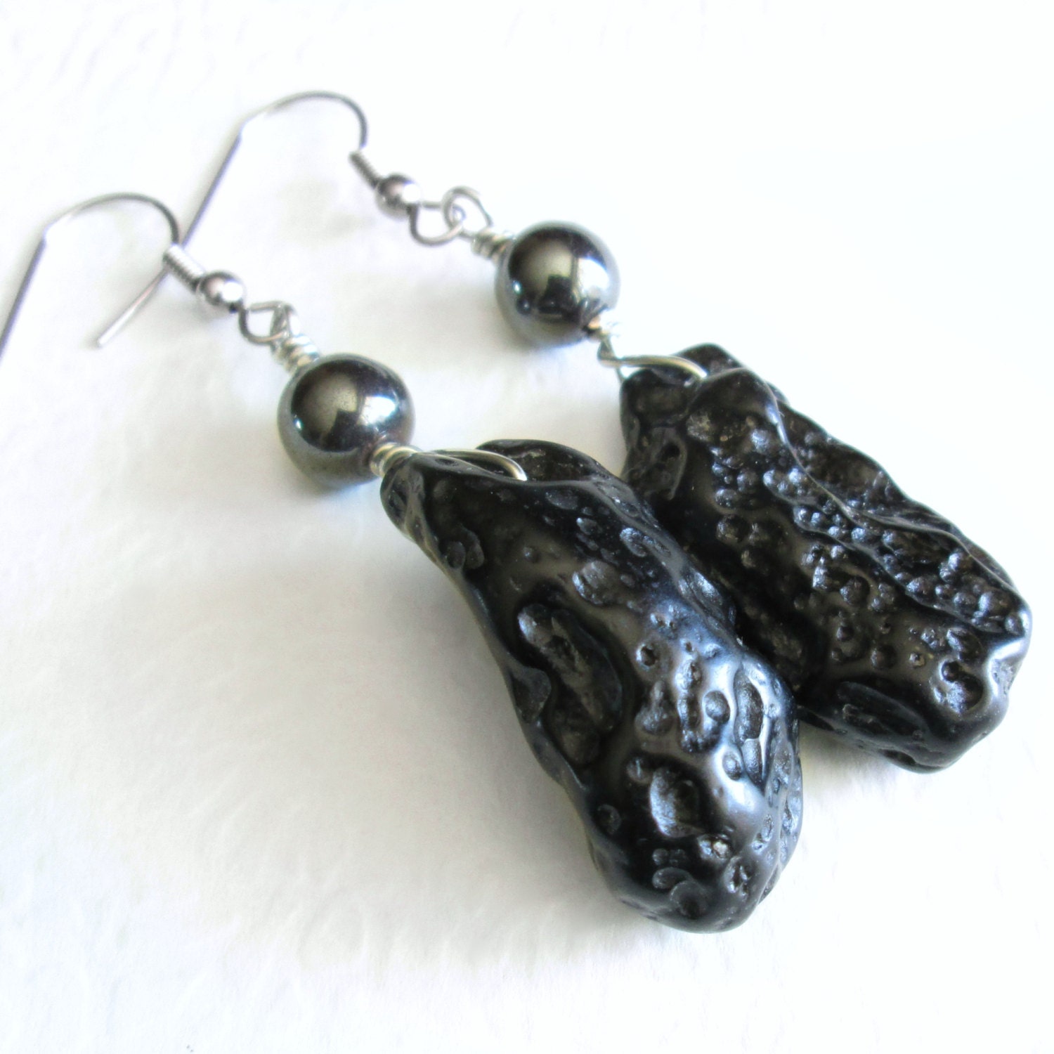 Genuine Tektite Earrings Meteorite Impact Shooting Stars - Etsy
