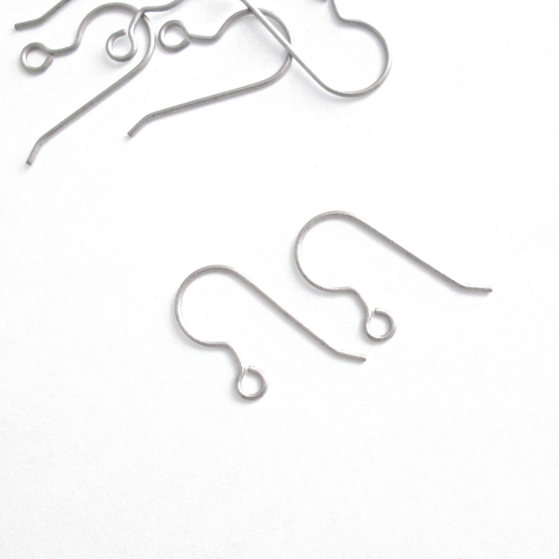 Raw Titanium Ear Wires Set of 4 or 10 Hypoallergenic Earring - Etsy