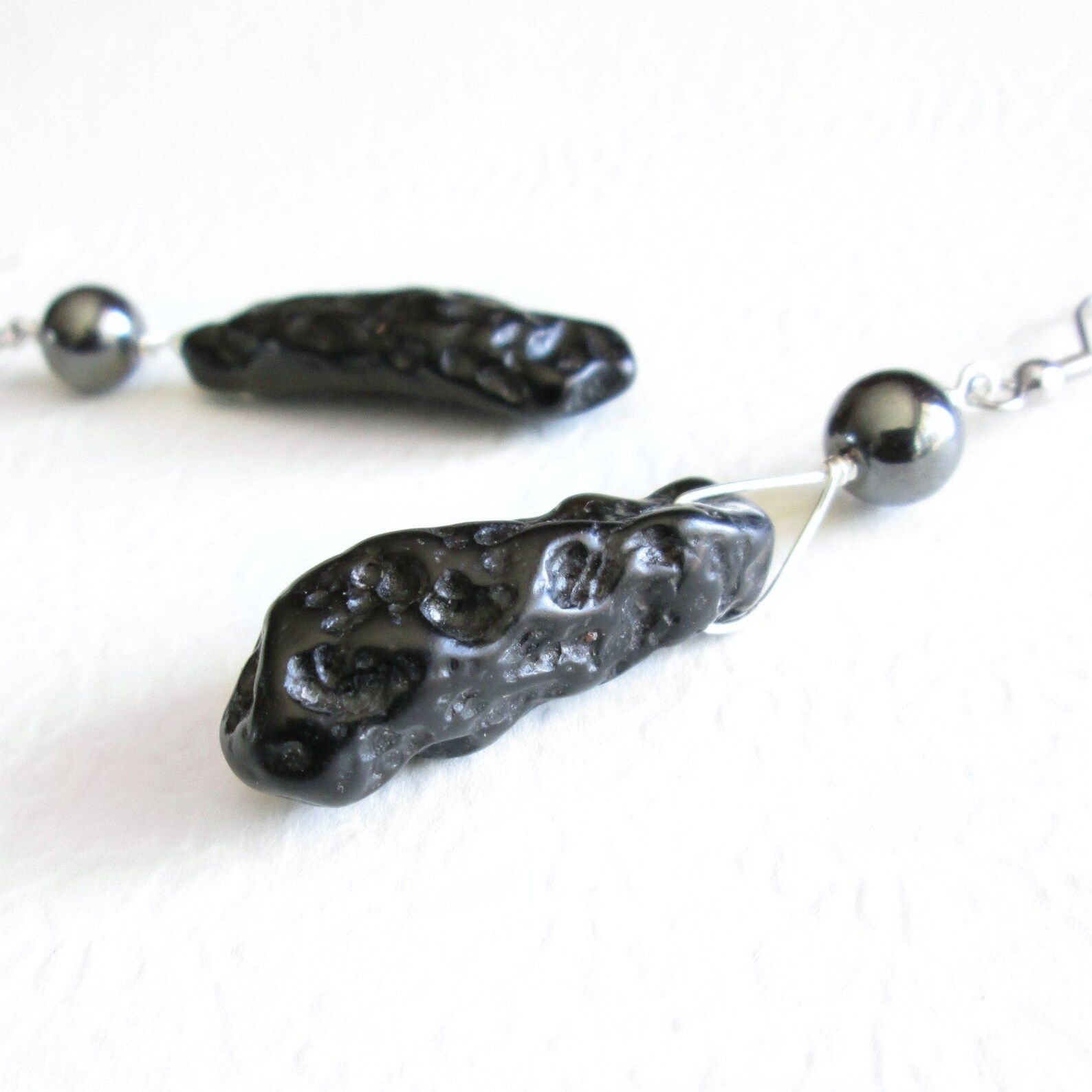 Genuine Tektite Earrings Meteorite Impact Shooting Stars - Etsy