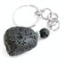 Black Lava Rock Key Chain Gift for Men Basalt Stone Key - Etsy