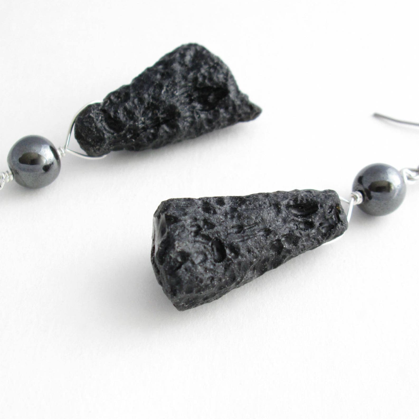 Genuine Tektite Earrings Meteorite Impact Shooting Stars - Etsy