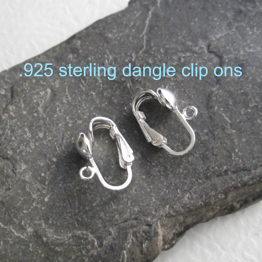 Sterling Silver Clip on Earring Attachments for Non-pierced Ears ...