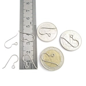 Raw Titanium Ear Wires, Set of 4 or 10, Hypoallergenic Earring Hooks ...