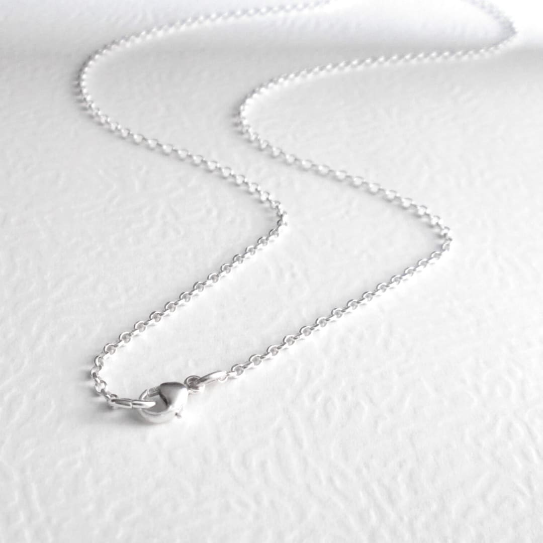 14 Inch Sterling Silver Chain, 35 Cm, Rolo Chain Choker, Silver ...