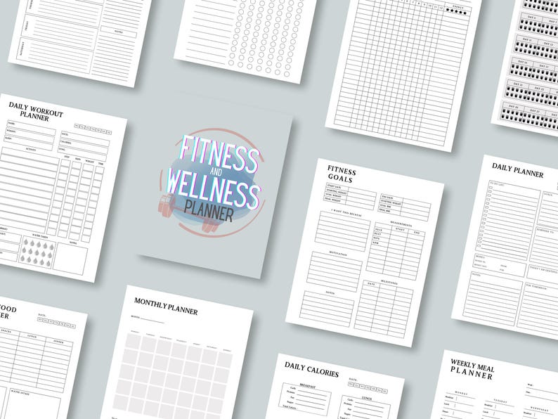 Fitness Planner Template Digital Fitness Journal Printable Planner PDF ...