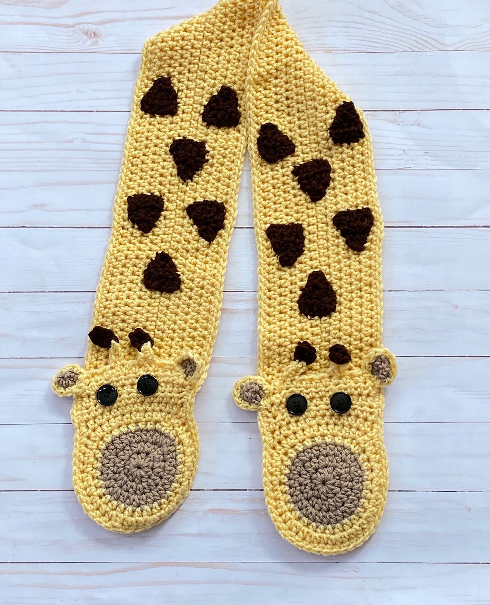 Giraffe Pocket Crochet Scarf Pattern PDF - Etsy