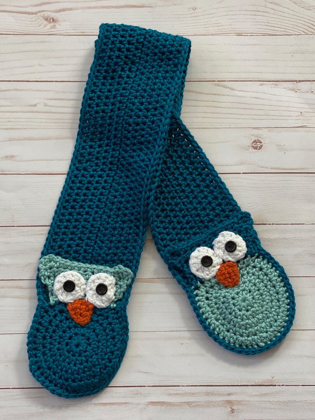 Owl Crochet Scarf Pattern | Cute & Cozy Kids Scarf | Instant PDF ...