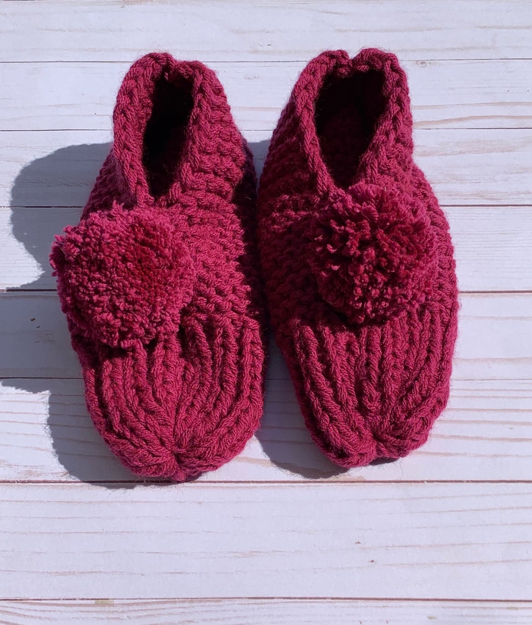Vintage Knitted Slipper Pattern: Cozy DIY Knit Slippers (PDF Download ...