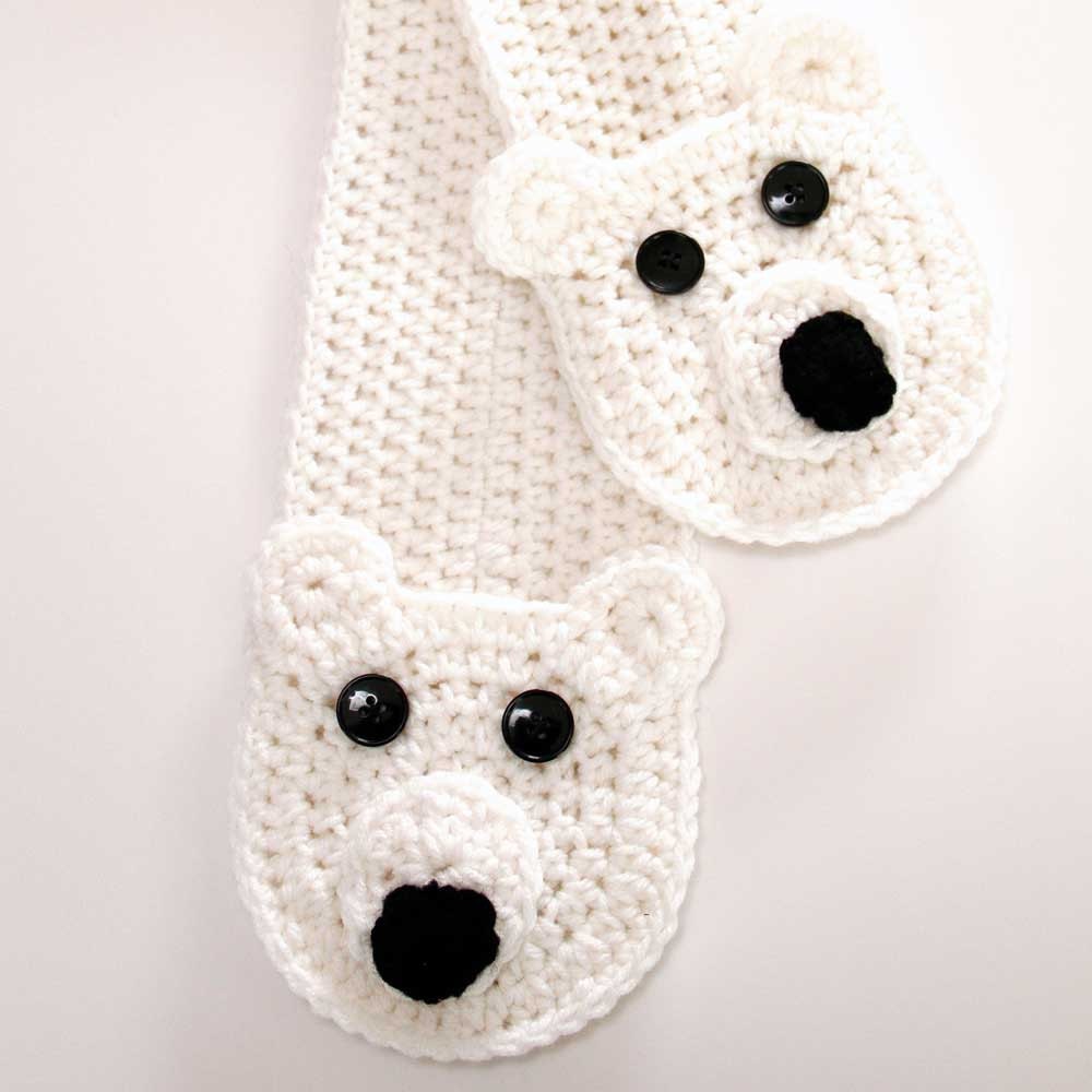 Bear Pocket Scarf Crochet Pattern: Trio of Animal Scarves (PDF Download ...