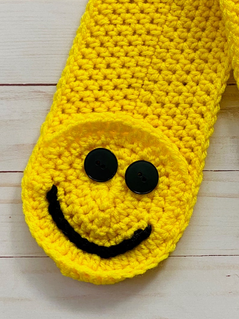 Smiley Face Emoji Scarf Crochet Pattern PDF | Etsy