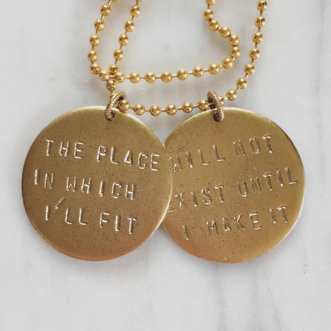James Baldwin Quote Necklace: Hand Stamped Gold-plated Pewter, the ...