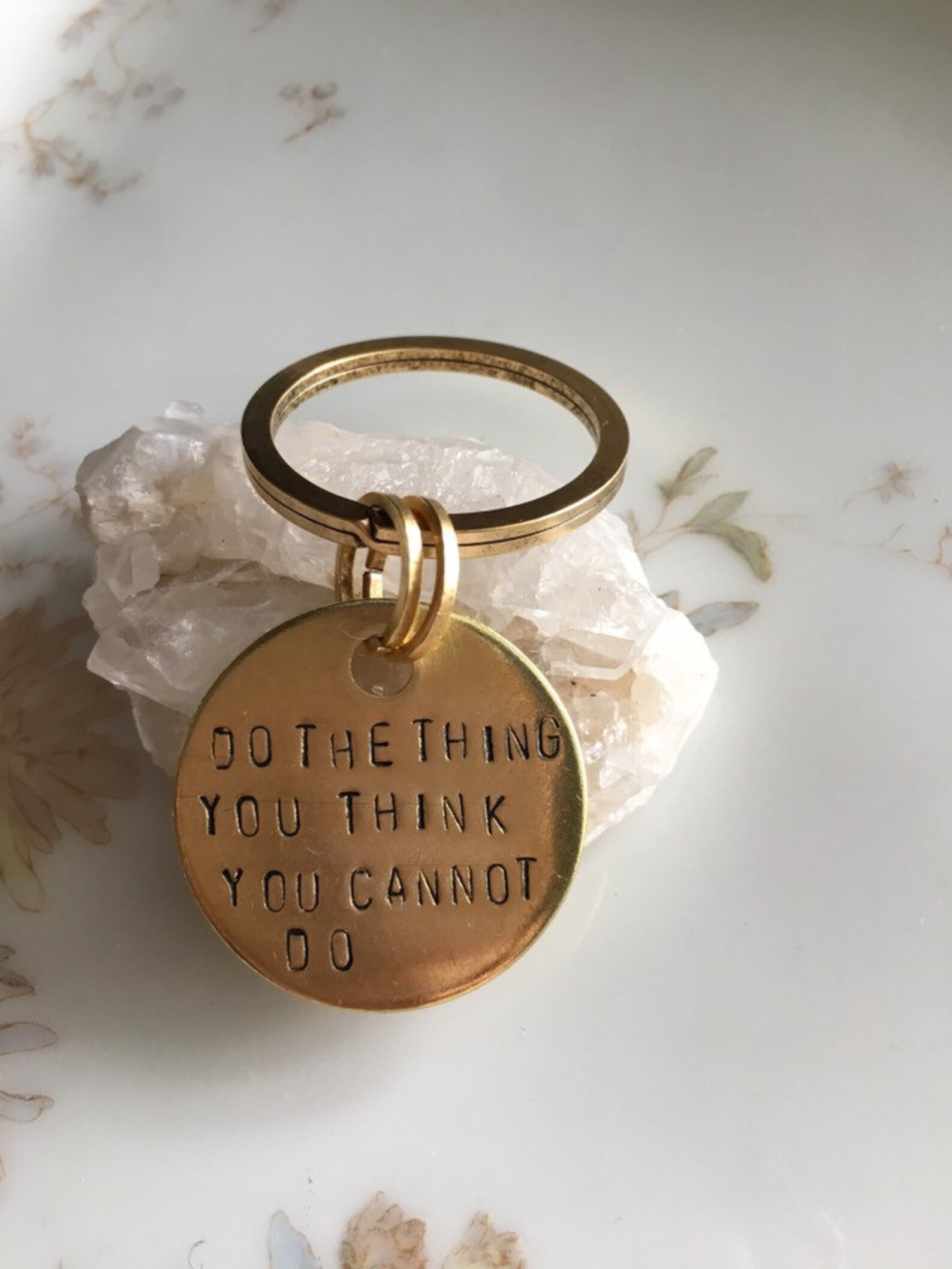 Do the Thing You Think You Cannot Do Keychain / Eleanor Roosevelt Quote ...