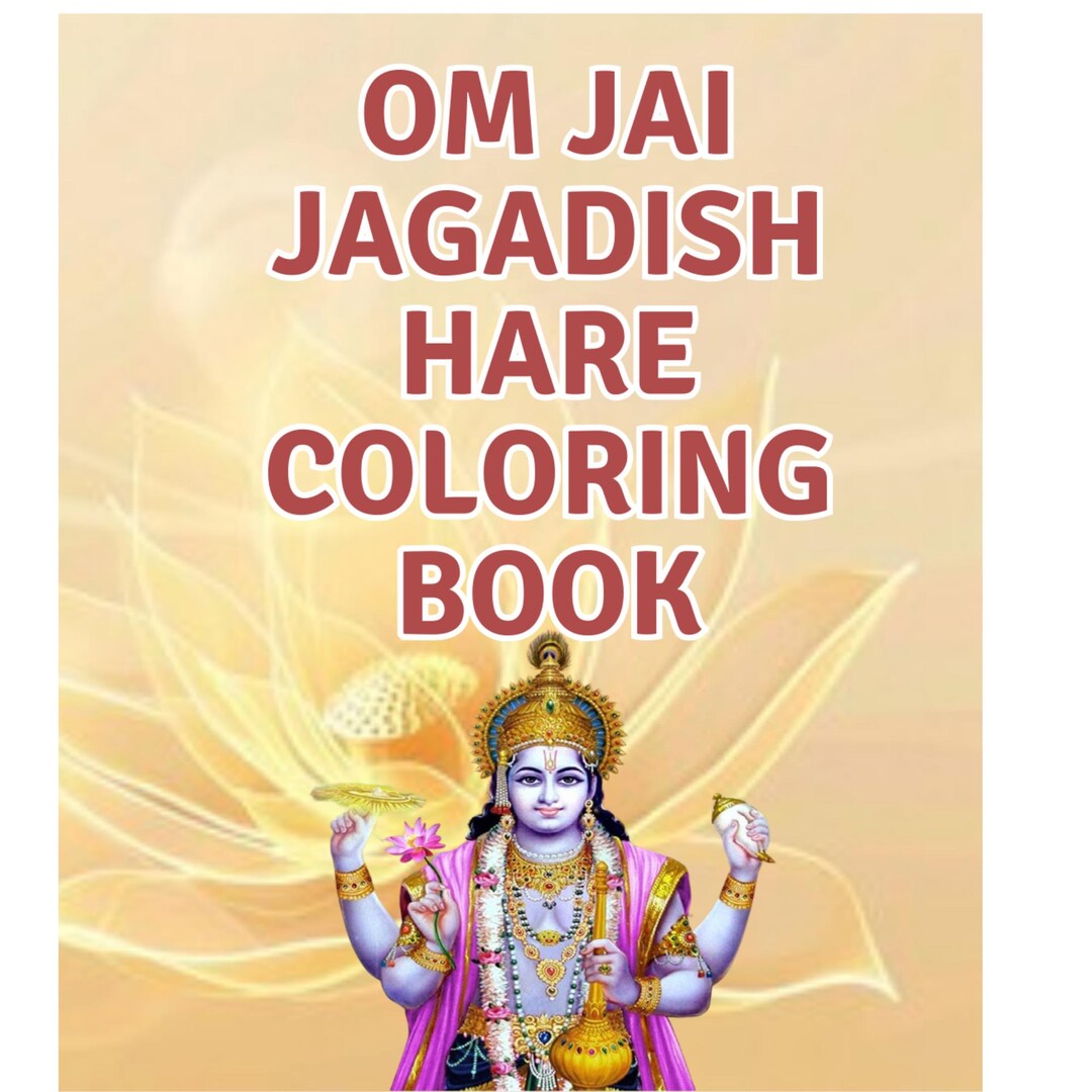 Om Jai Jagadish Hare, Arti Coloring Book - Etsy