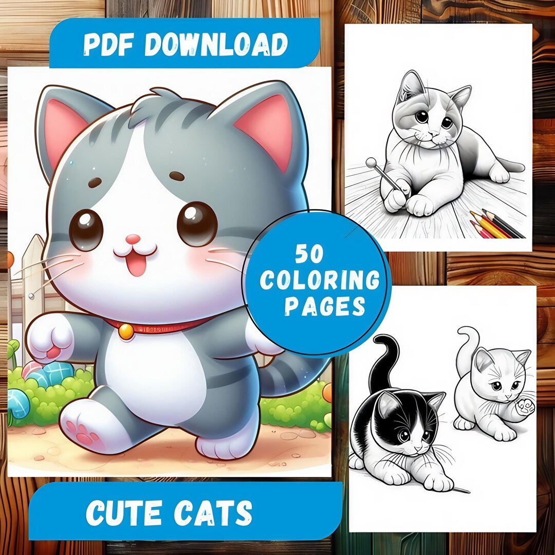 Cat Coloring Pages | Cute Printable Coloring Book for Cat Lovers ...