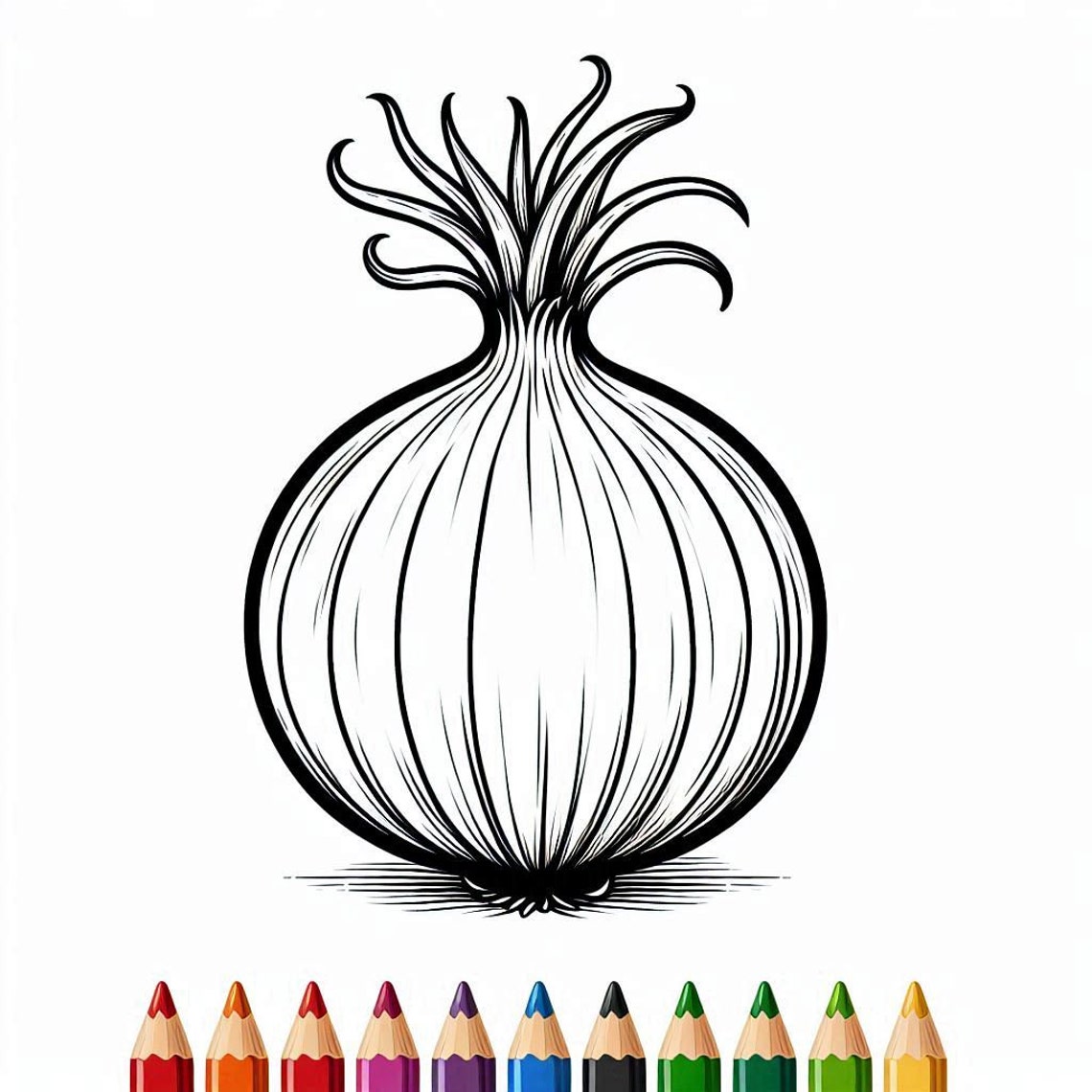 Printable Fruit & Vegetable Coloring Pages for Kids - Fun Creative ...