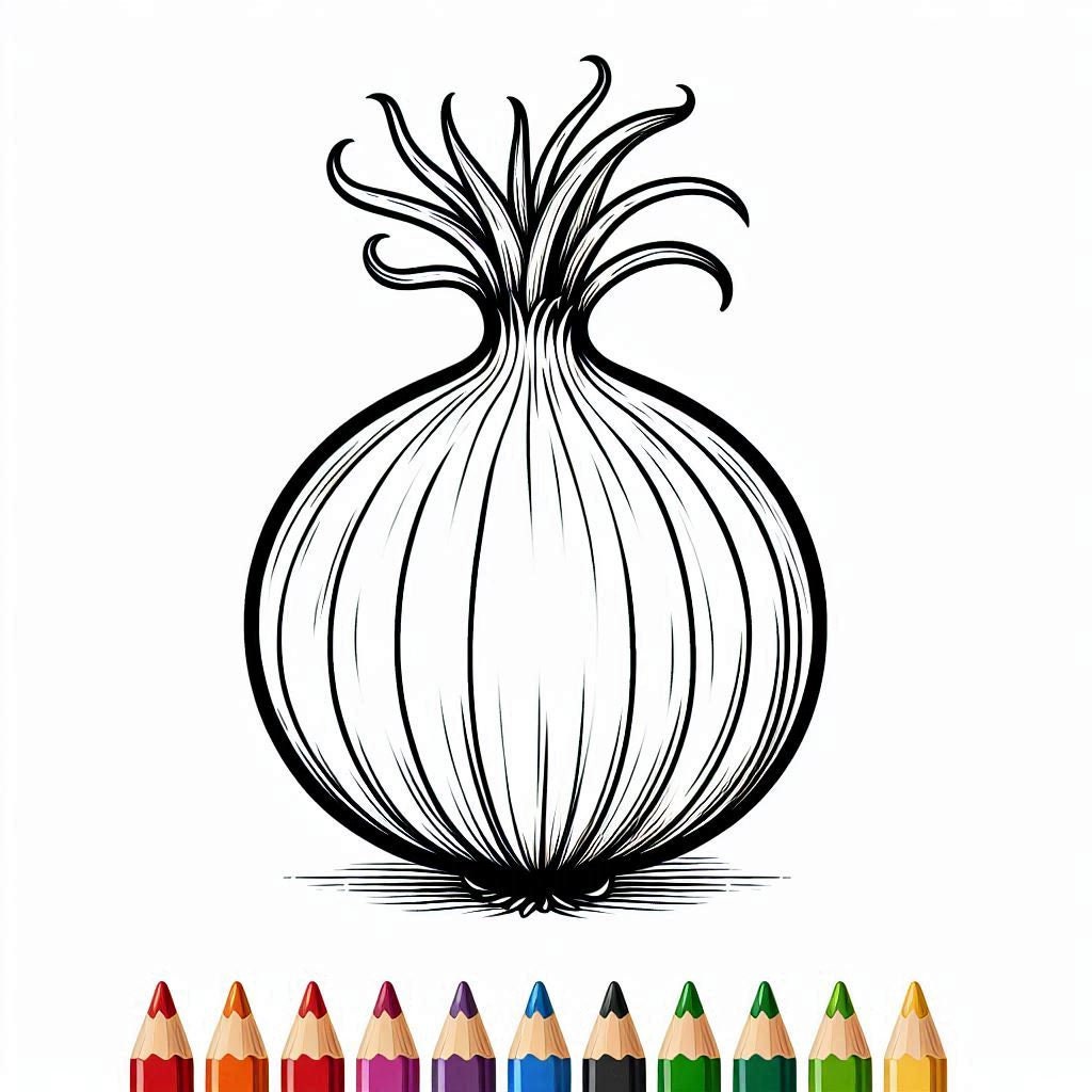 Printable Fruit & Vegetable Coloring Pages for Kids - Fun Creative ...