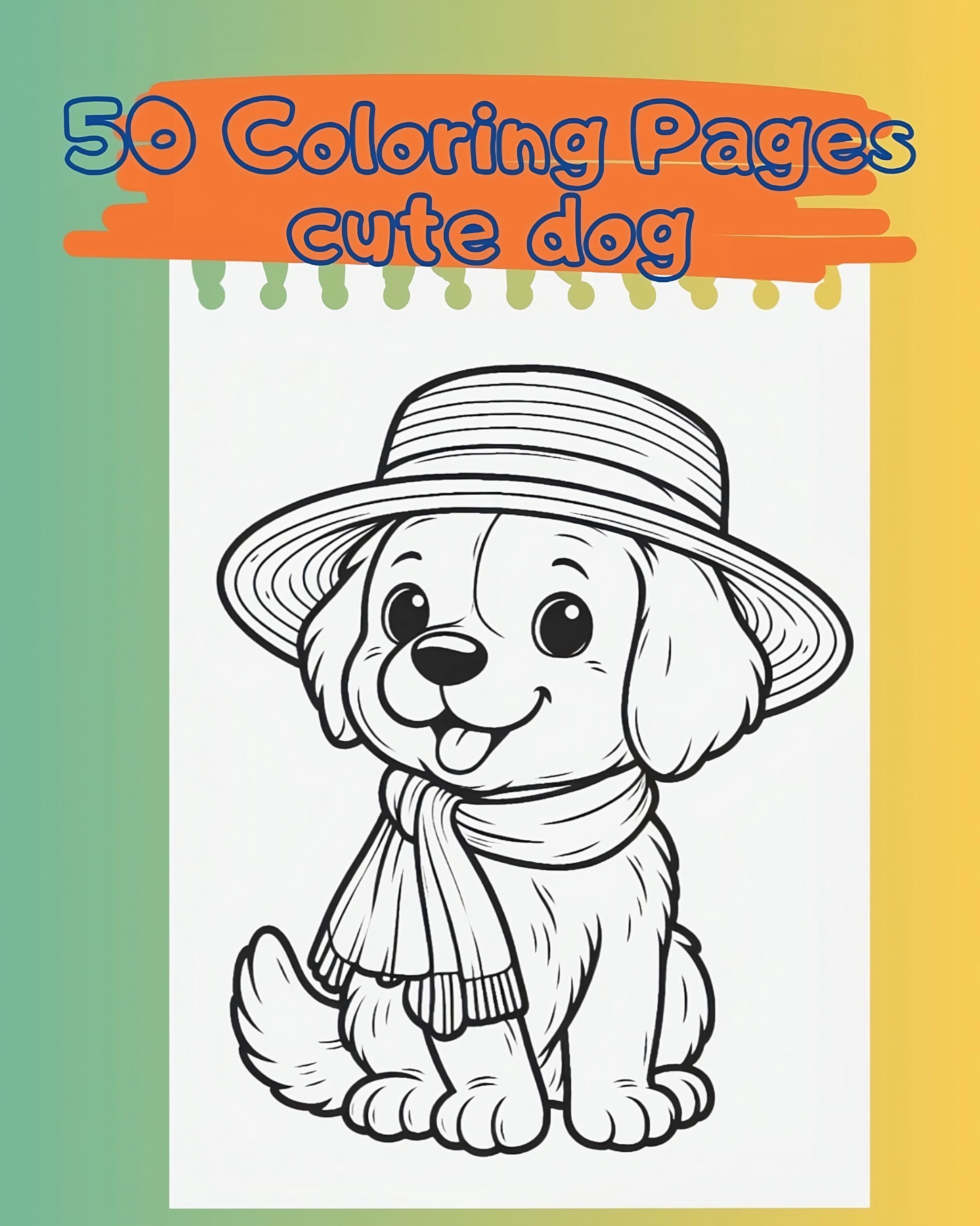 Dog Coloring Pages | Cute Animal Coloring Book for Kids | Fun Puppy ...