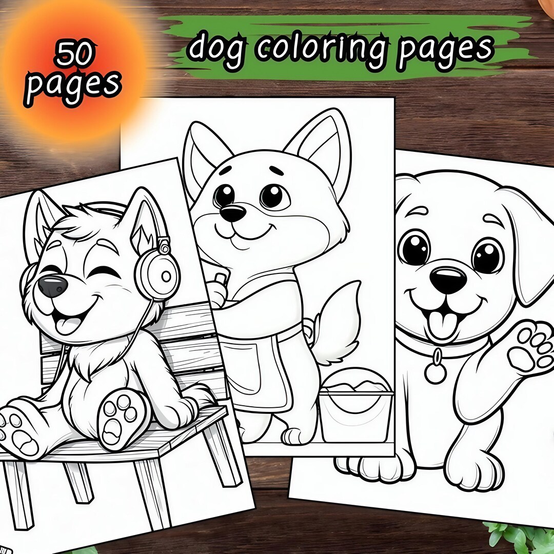 50 Fun Dog Coloring Pages | Puppy Coloring Pages for Kids | Animal ...