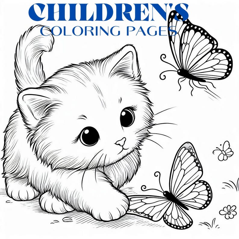 Cat Coloring Pages| Cute Printable Coloring Book for Cat Lovers ...