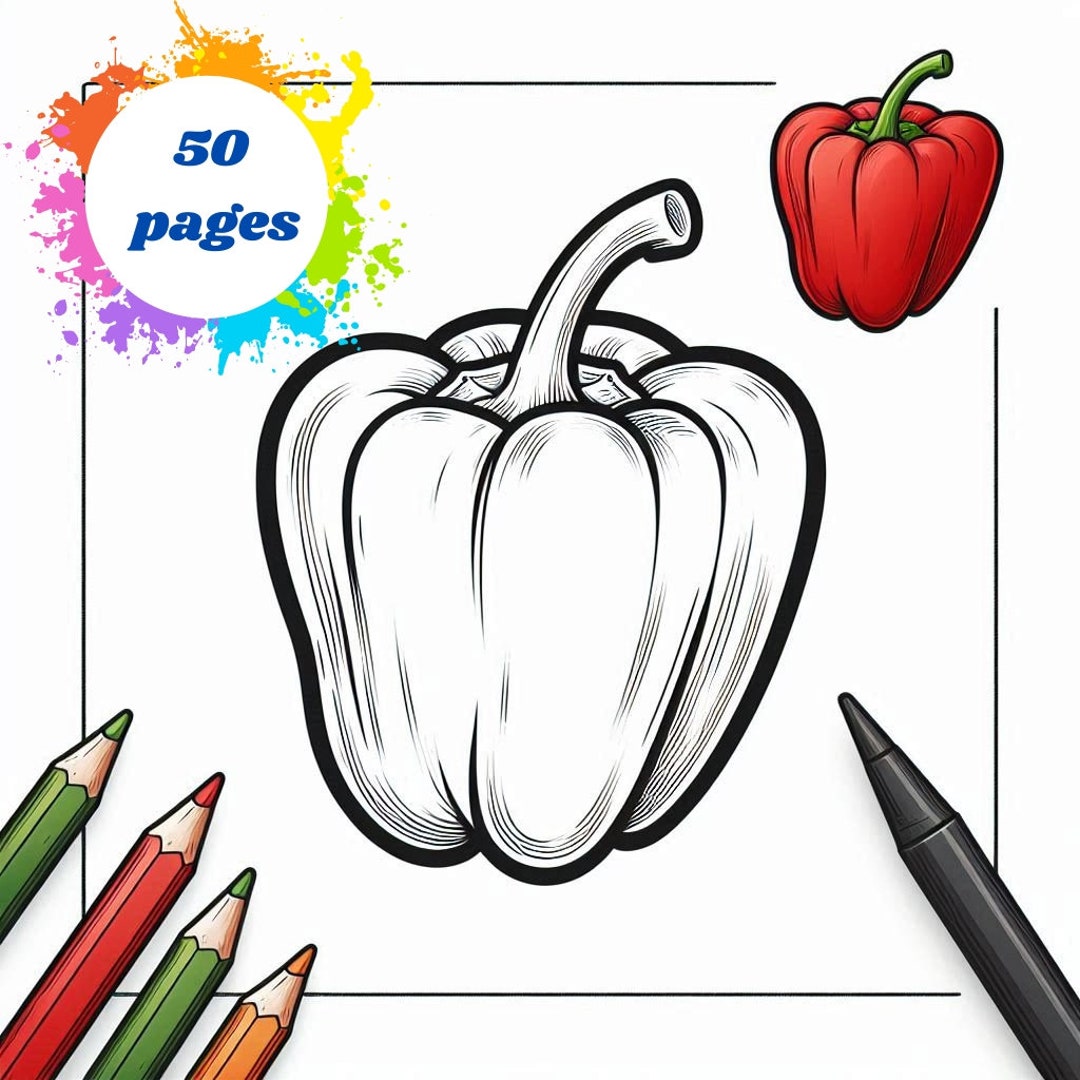 Printable Fruit & Vegetable Coloring Pages for Kids Fun Creative ...
