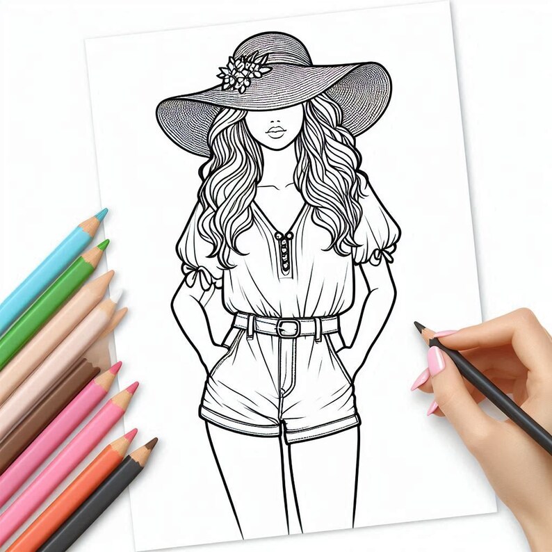 Fashion Model Coloring Pages, Fashion Dress Designs, Printable Coloring ...