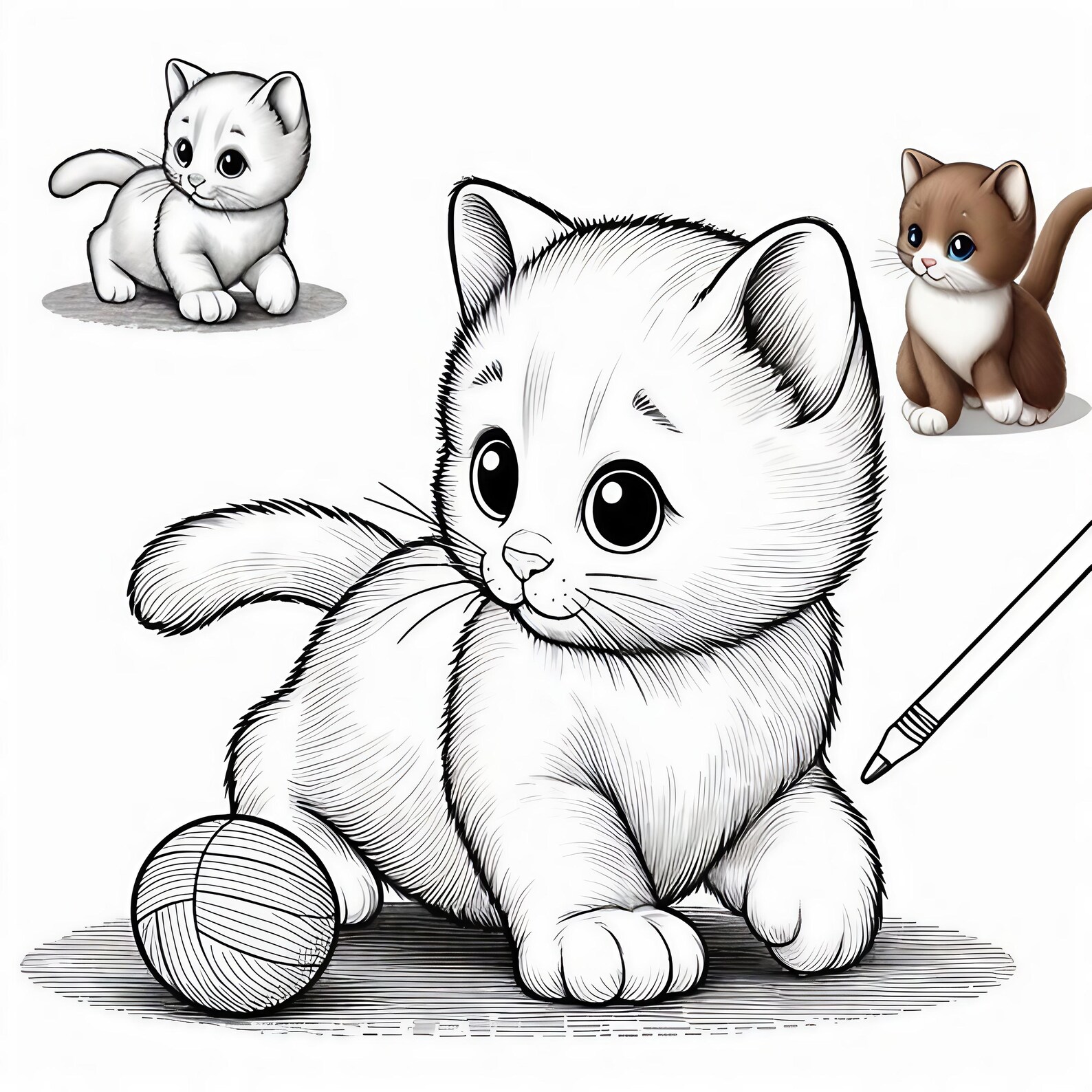 Cat Coloring Pages | Cute Printable Coloring Book for Cat Lovers ...