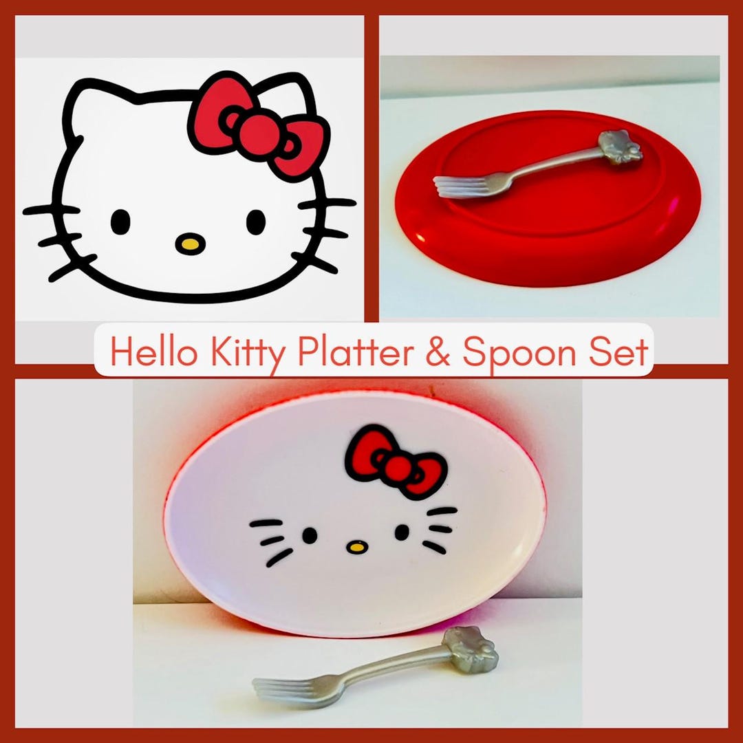 MGA Miniverse hello Kitty Platter & Fork Set Sold Separately single ...