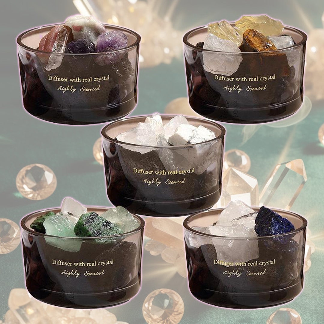 Crystal Diffuser Long Lasting Aroma Crystal Stone Diffuser & Essential ...