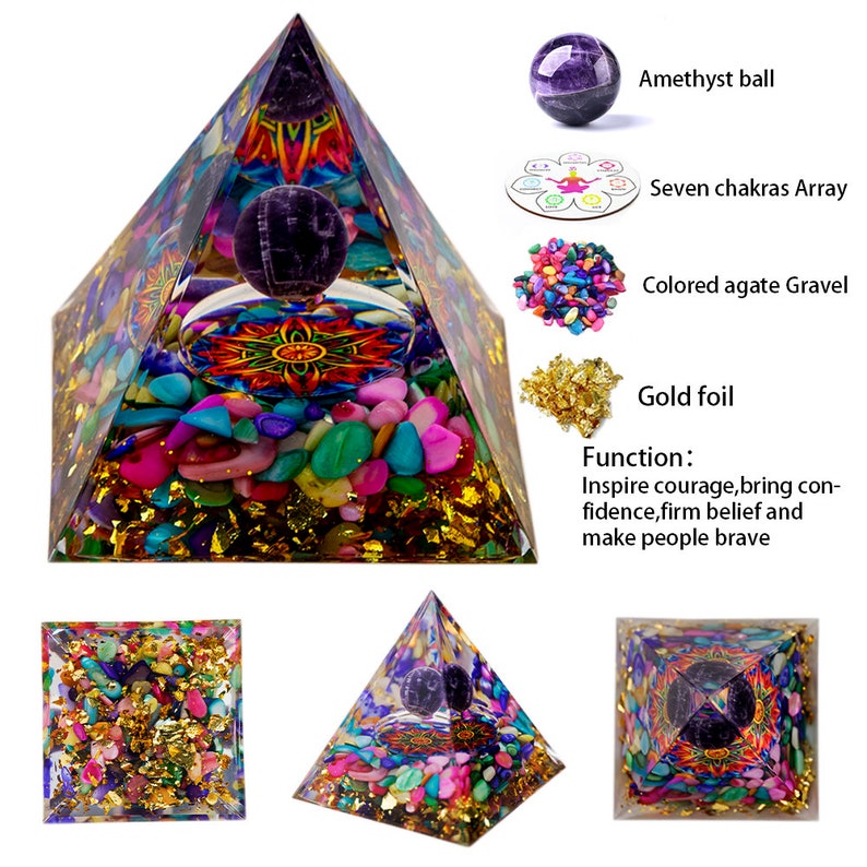 Pyramid Chakra Energy Healing Crystal Pyramid - Etsy