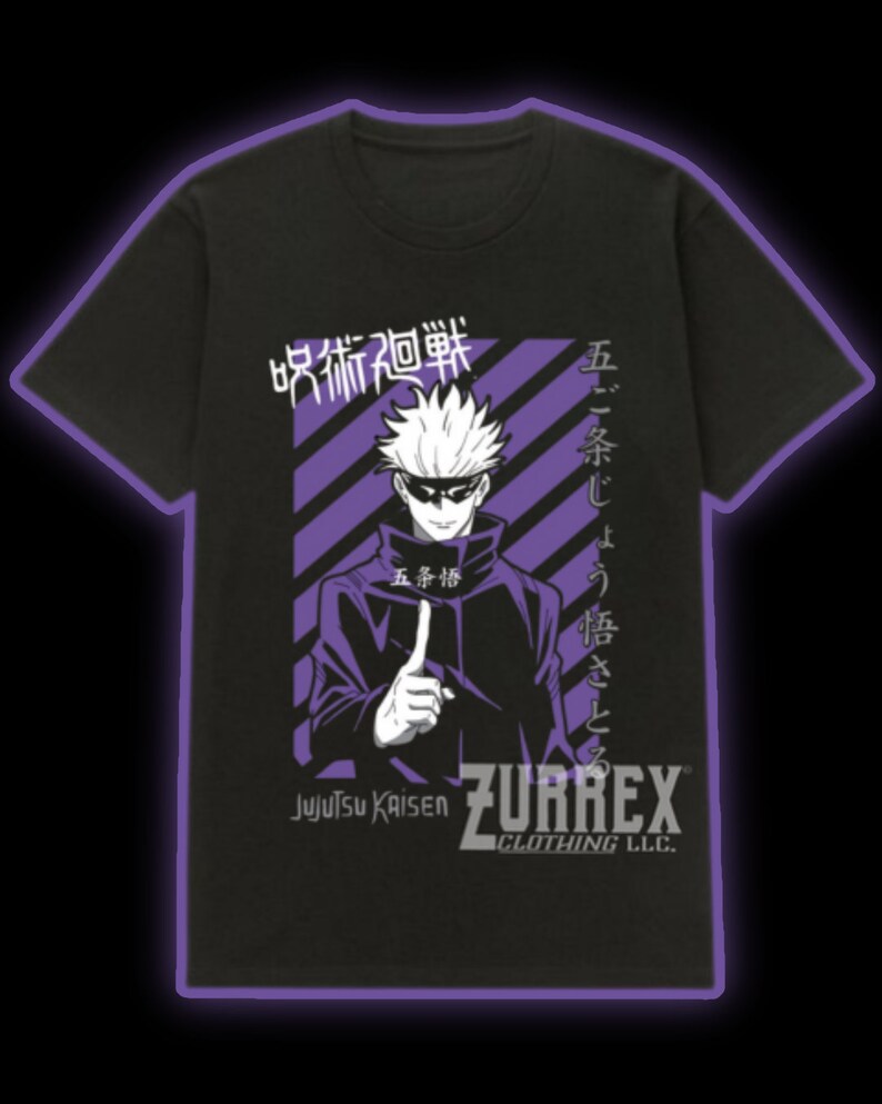 Satoru Gojo Tee Jujutsu Kaisen Shirt Anime Shirt Jjk Shirt Gojo Shirt ...