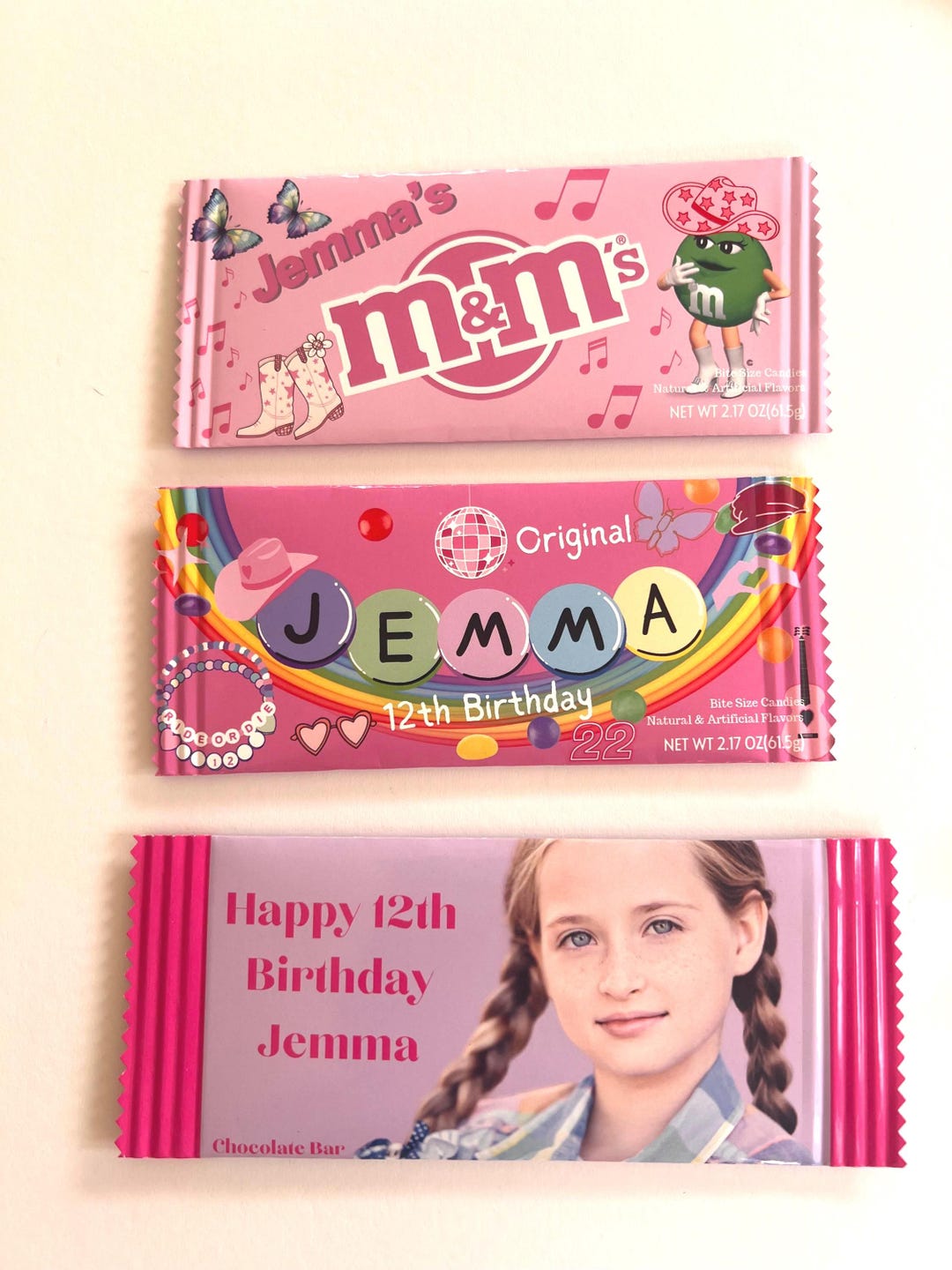 Party Favour,personalised Gift,custom Treat Wrapper,custom Candy Bar ...