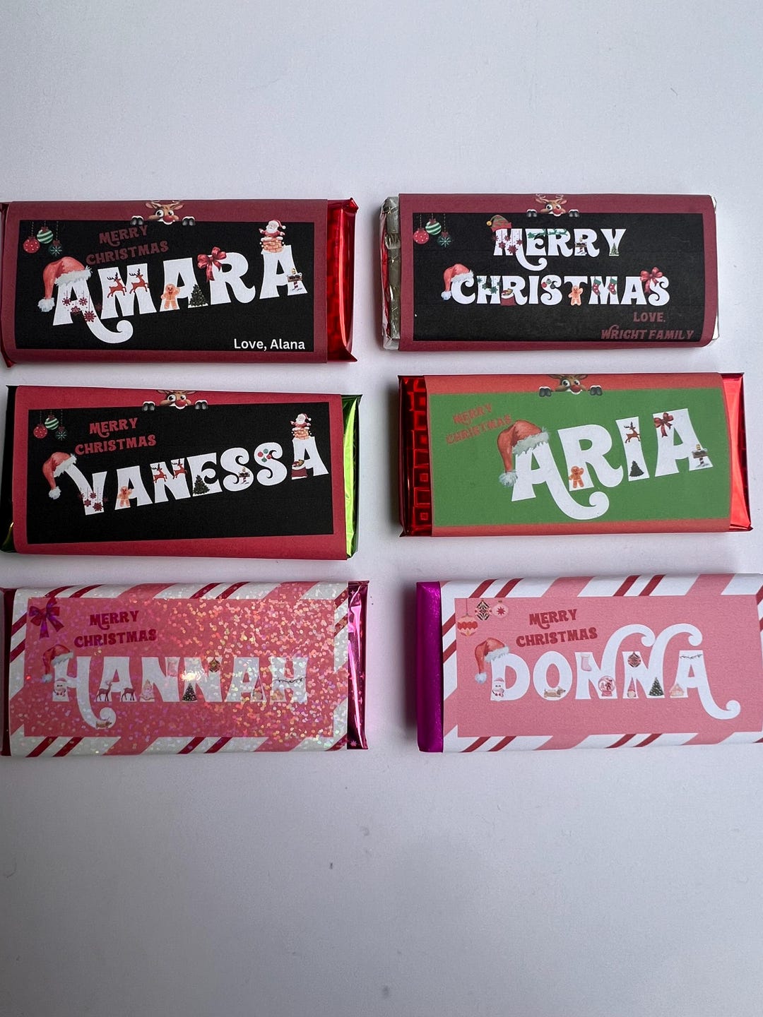 Customised Christmas Chocolate Bar, Christmas Gift, Personalised Xmas ...