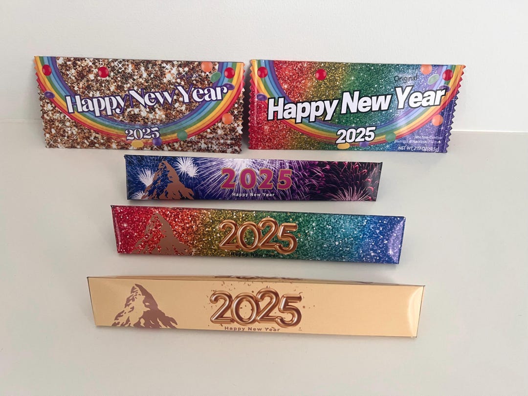 New Year’s Eve Decor, New Year’s Eve Party, New Year’s Eve Food Wrapper ...