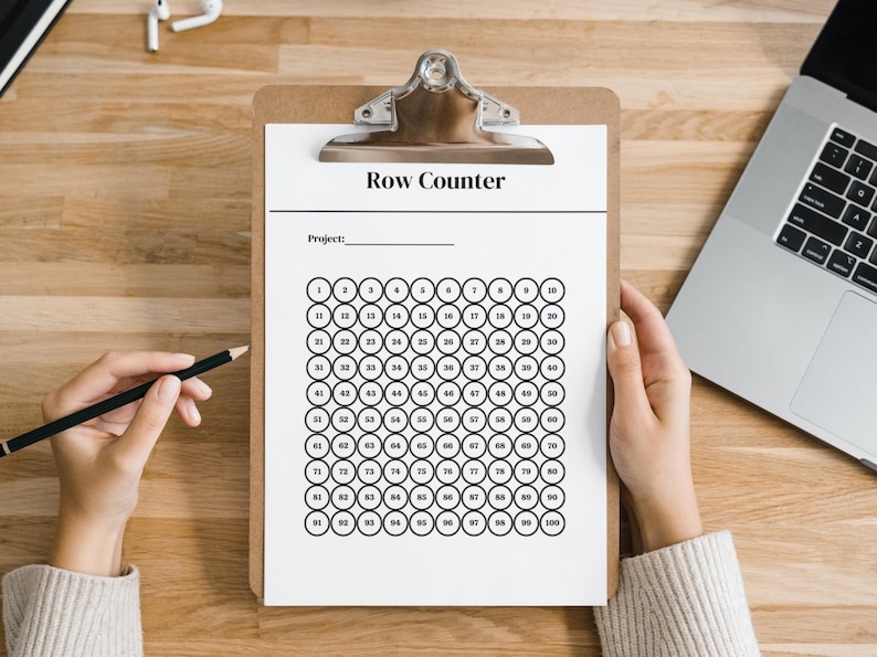 Printable Row Counters for Knitting and Crochet, Row Trackers, Row ...