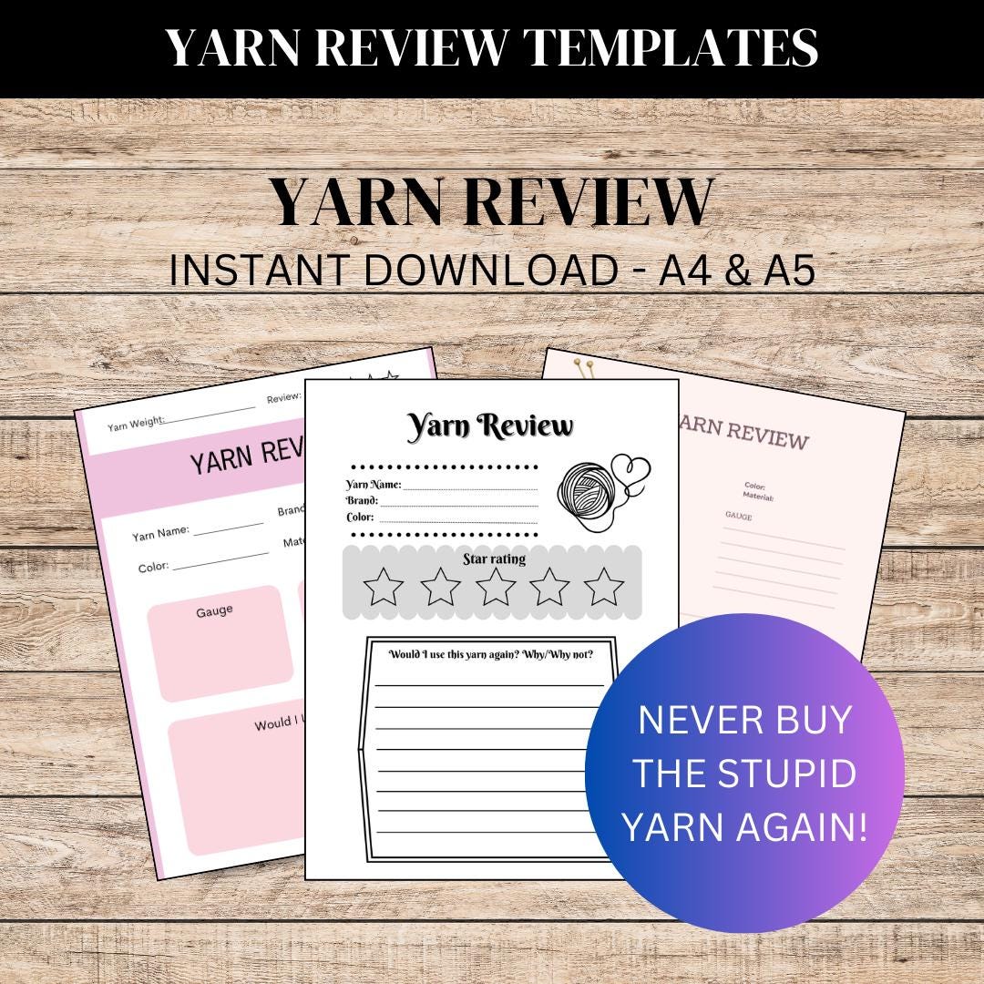 Yarn Review Template, Knitting & Crochet, Yarn Details, Yarn ...