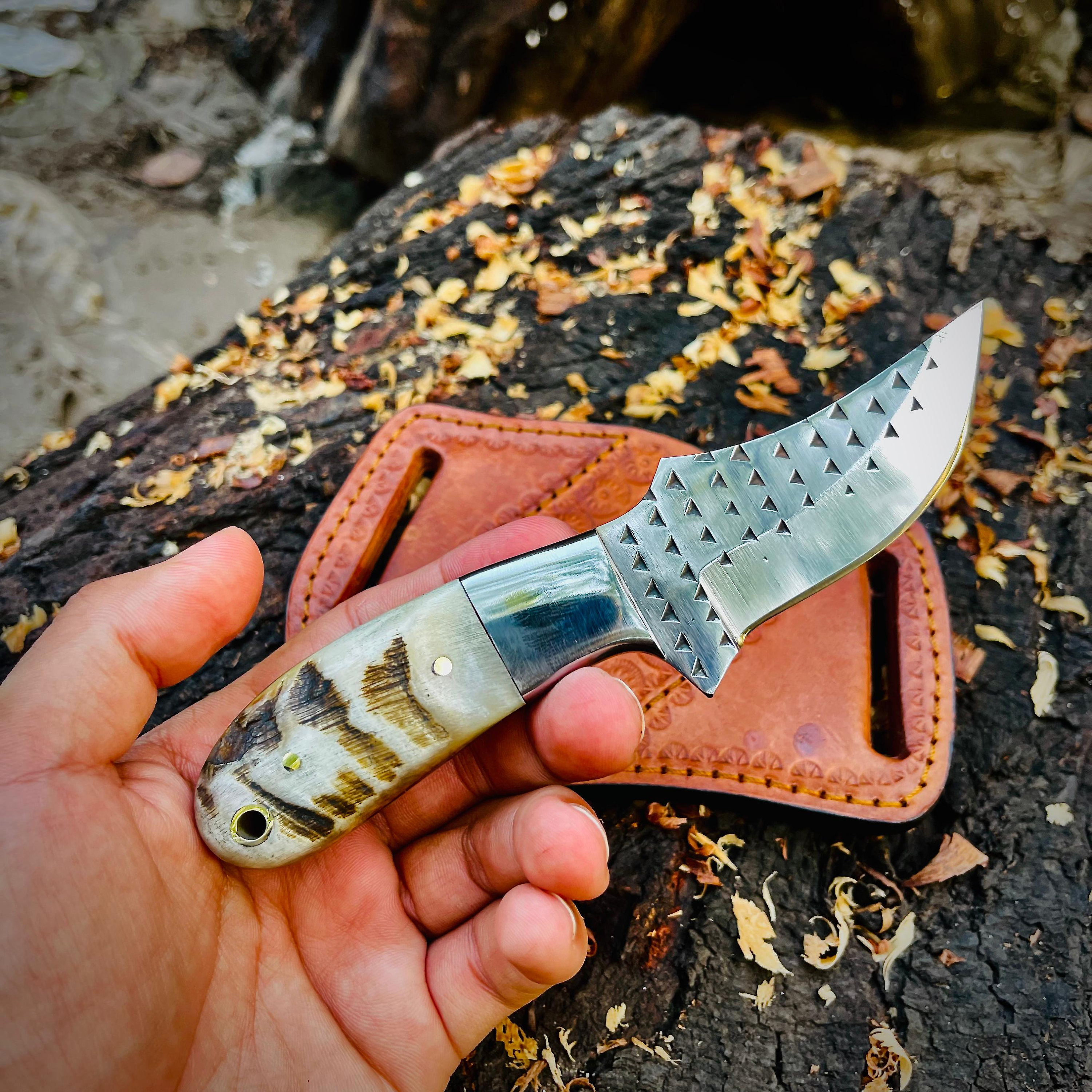 Handmade Rasp Steel Cowboy Knife: Texas Flag Handle, Custom Engraved ...