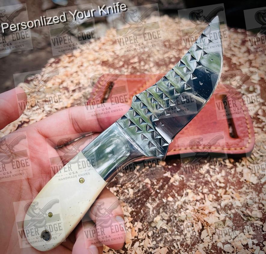 Handmade Rasp Steel Cowboy Knife: Texas Flag Handle, Custom Engraved ...