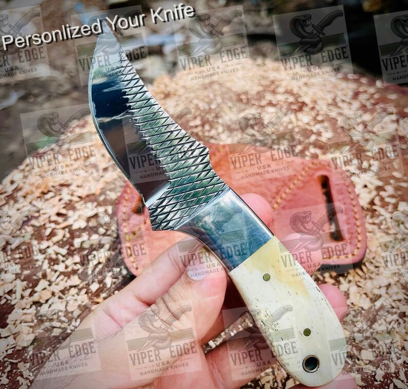 Handmade Rasp Steel Cowboy Knife: Texas Flag Handle, Custom Engraved ...