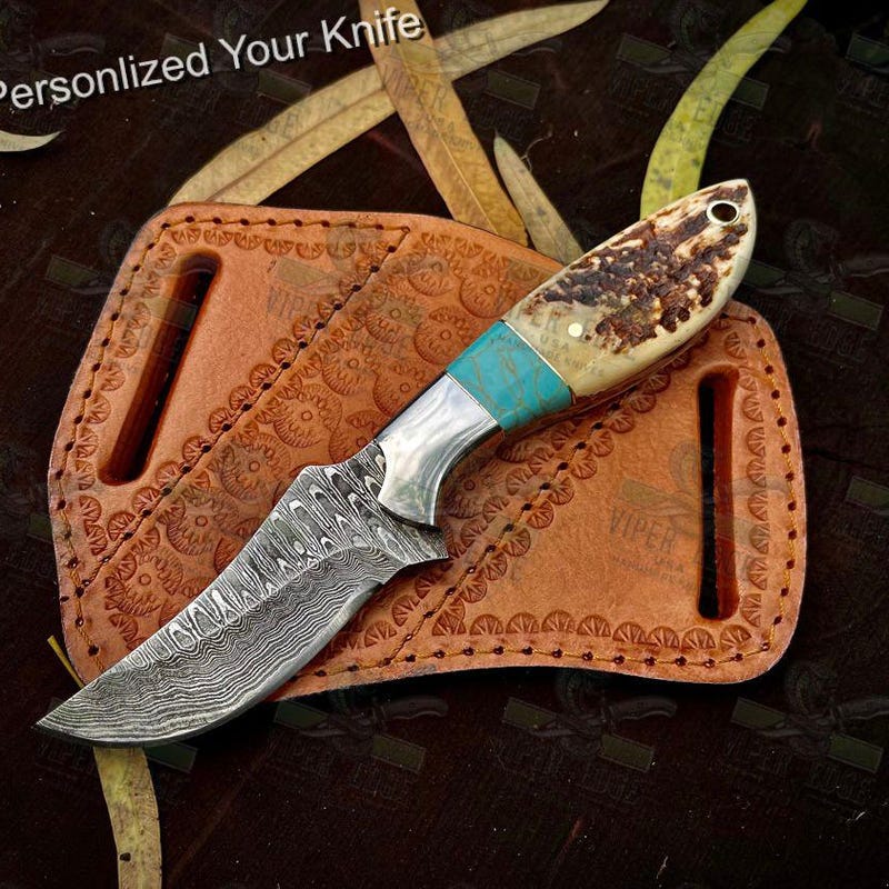 Stag Handles Knives Set - Etsy