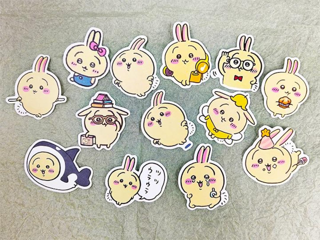 60PCS Chiikawa Stickers Chiikawa Waterproof Stickers Hachiware Usagi ...