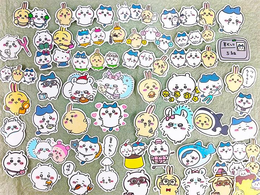Pack of 60 Chiikawa Stickers Chiikawa Waterproof Stickers Hachiware ...